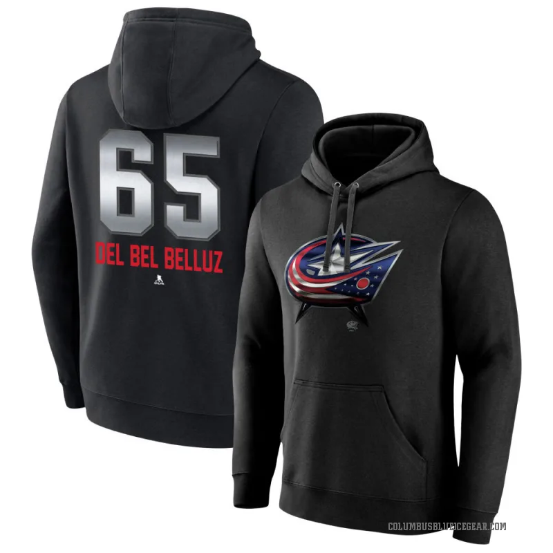 Luca Del Bel Belluz Hoodie | Authentic Columbus Blue Jackets Luca Del ...